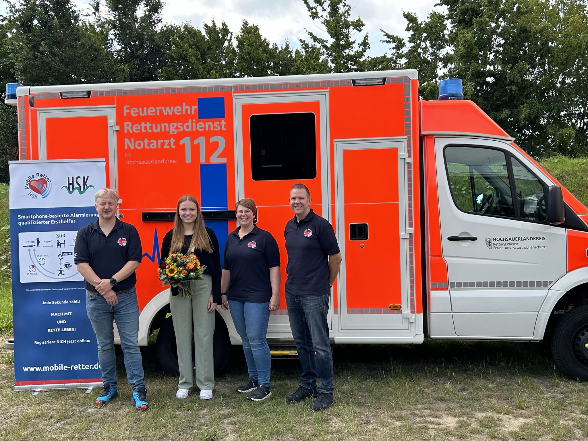 Eintausendste Mobile Retterin im Hochsauerlandkreis