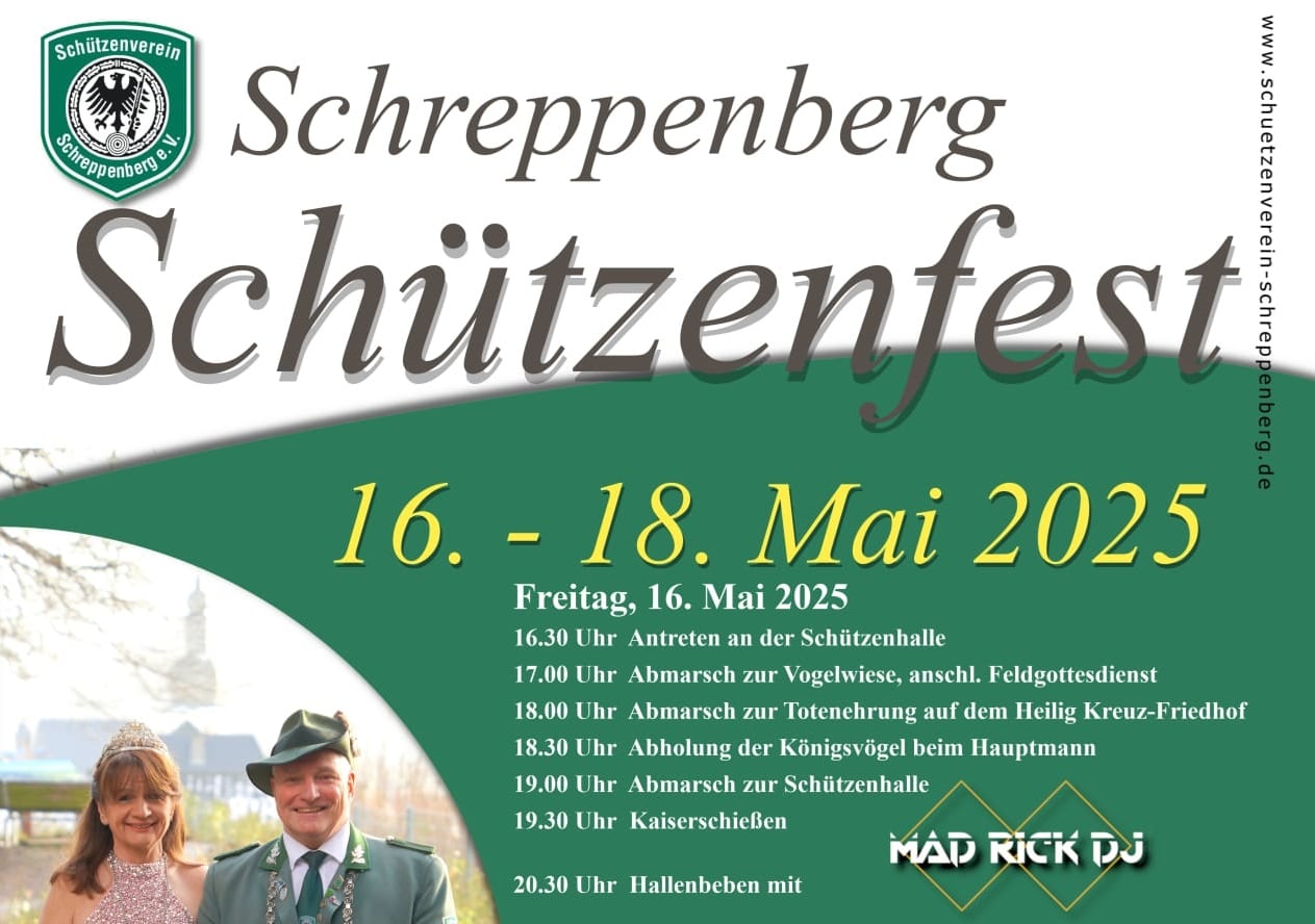 Schreppenberger Schützenfest 2025: 75 Jahre Schützenverein
